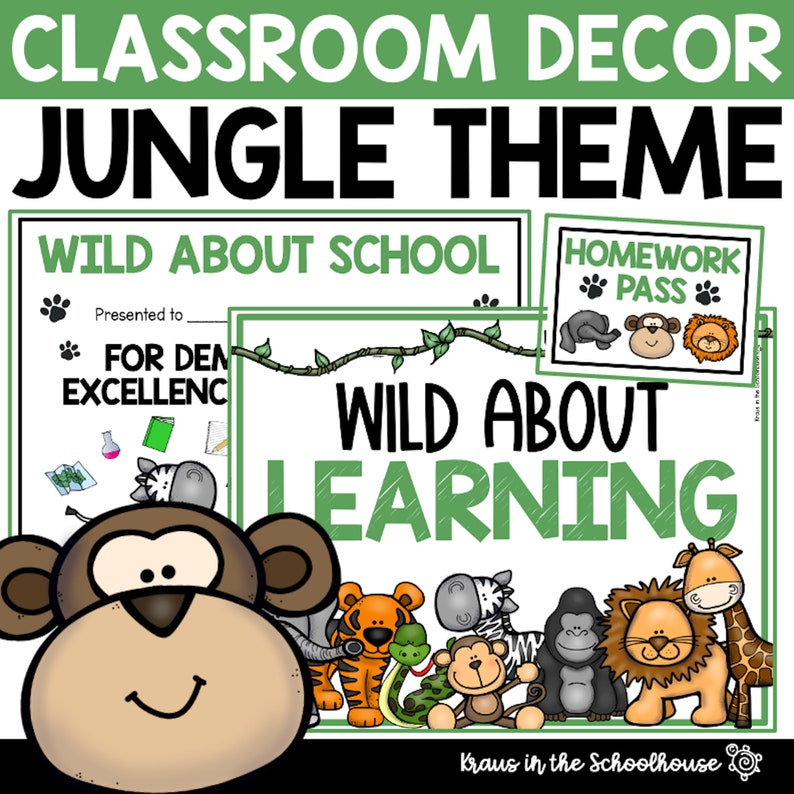 Jungle Theme Decor | Safari Theme Decor | Classroom Decor | Bulletin ...
