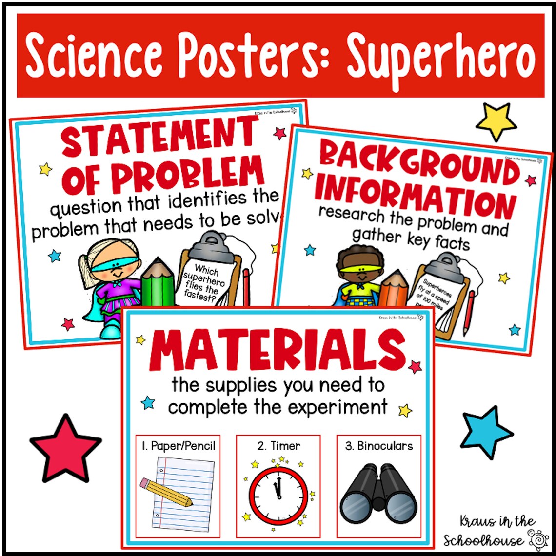 Superhero Theme Science Posters | Scientific Method Posters | Bulletin ...
