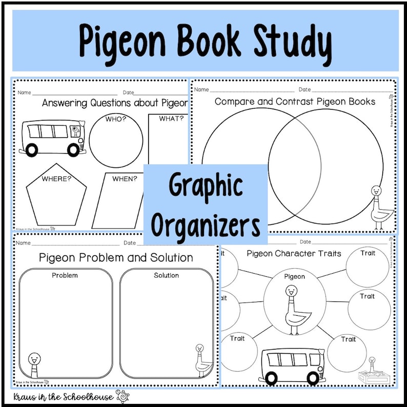 Pigeon Book Study | Pigeon Activities and Worksheets | Mo Willems ...