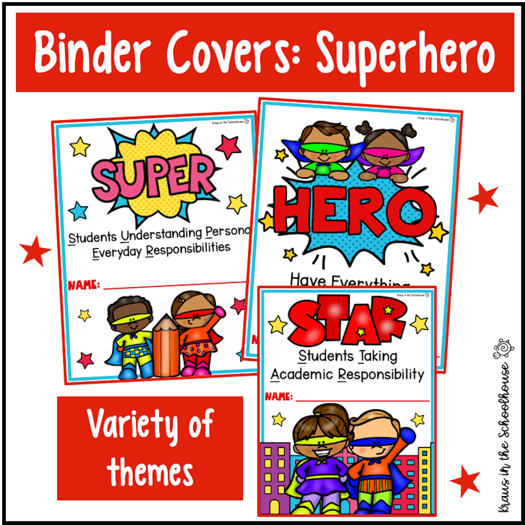 Superhero Theme Binder Covers | Superhero Decor | Classroom Management ...