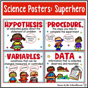 Superhero Theme Science Posters | Scientific Method Posters | Bulletin ...