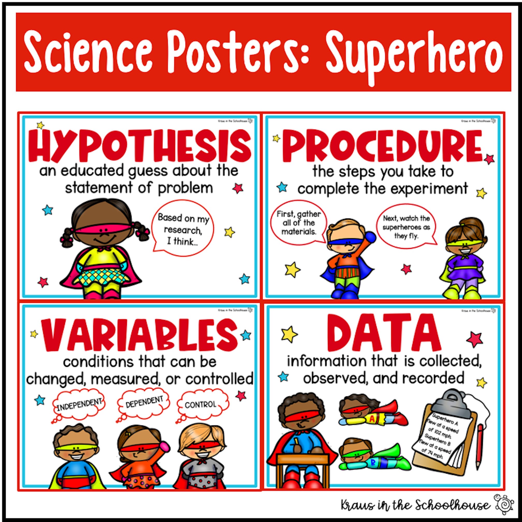 Superhero Theme Science Posters | Scientific Method Posters | Bulletin ...