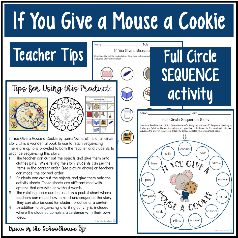 If You Give a Mouse a Cookie Activity | Laura Numeroff | If You Give a ...