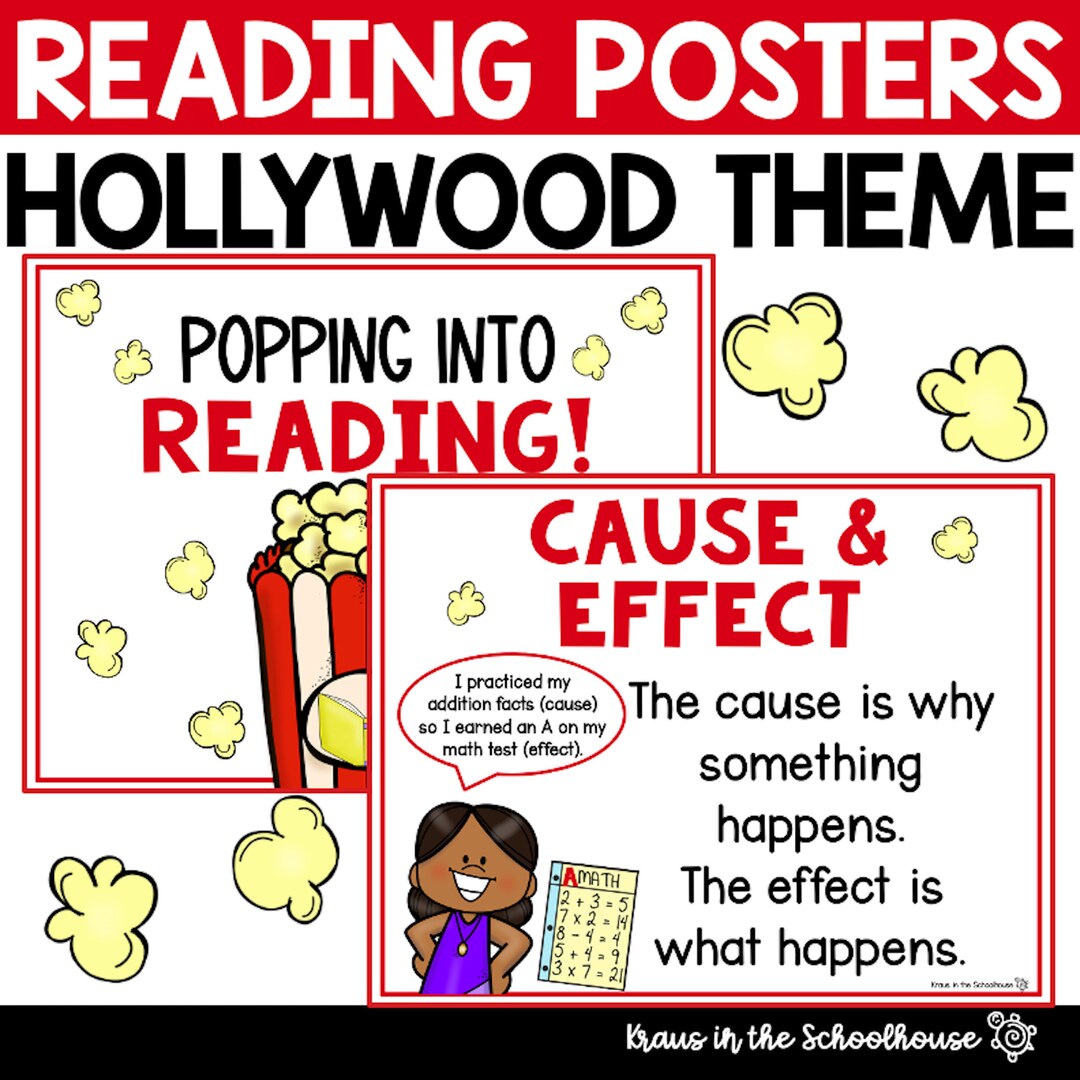 Hollywood Theme Reading Posters | Movie Theme Reading Posters | Reading ...