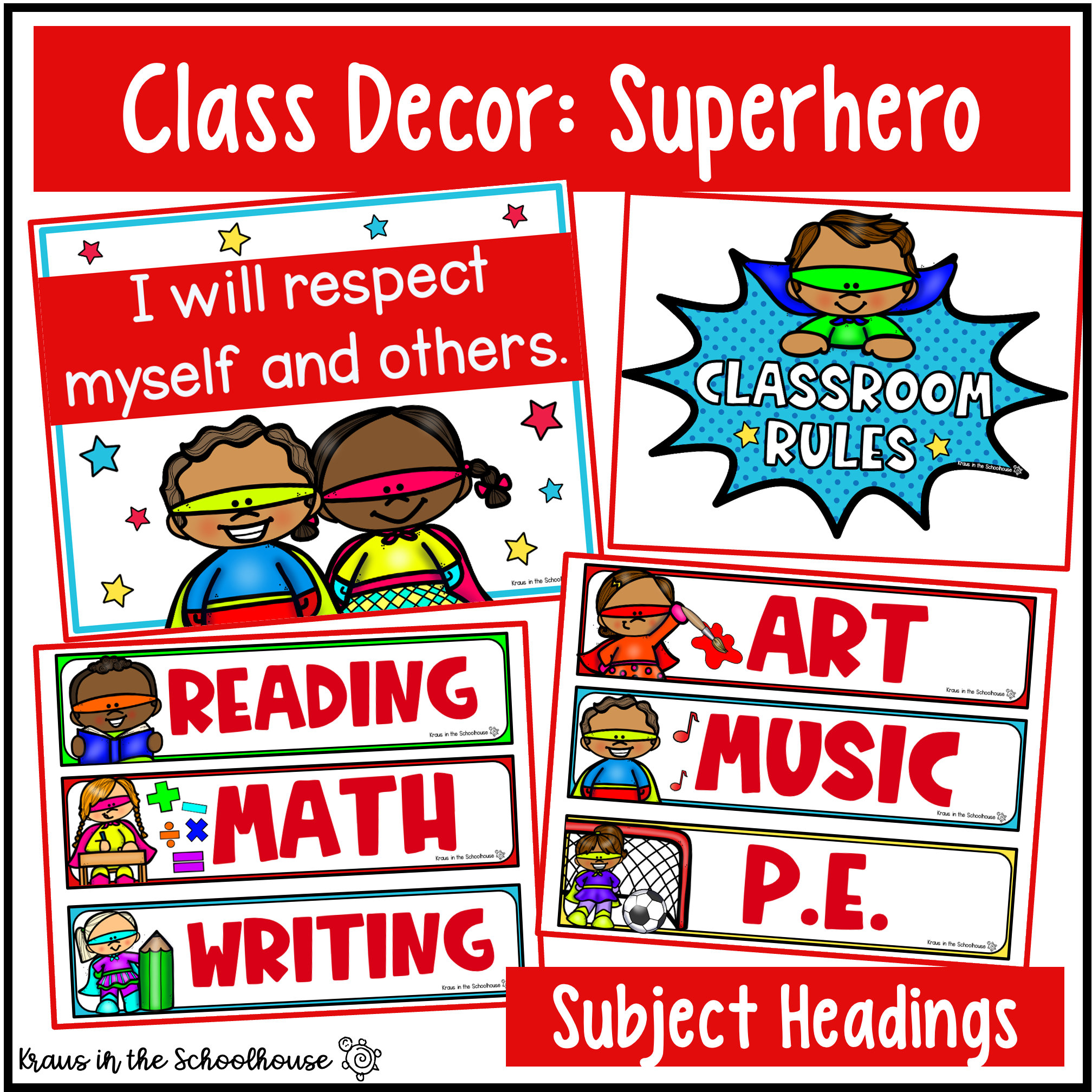 Superhero Theme Decor | Classroom Decor | Bulletin Boards | Superhero ...