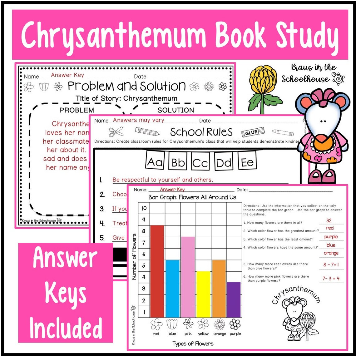Chrysanthemum Printables | Chrysanthemum Worksheets | Chrysanthemum ...