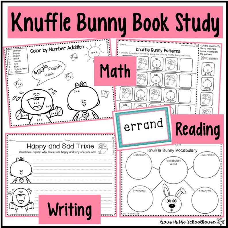 Knuffle Bunny Book Study | Mo Willems Author Study | Knuffle Bunny ...