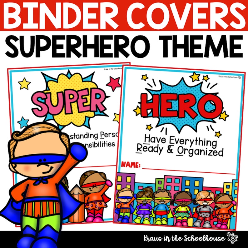 Superhero Theme Binder Covers | Superhero Decor | Classroom Management ...