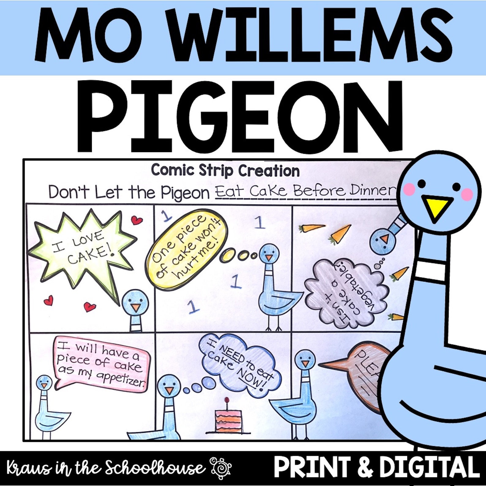 Pigeon Book Study | Pigeon Activities and Worksheets | Mo Willems ...