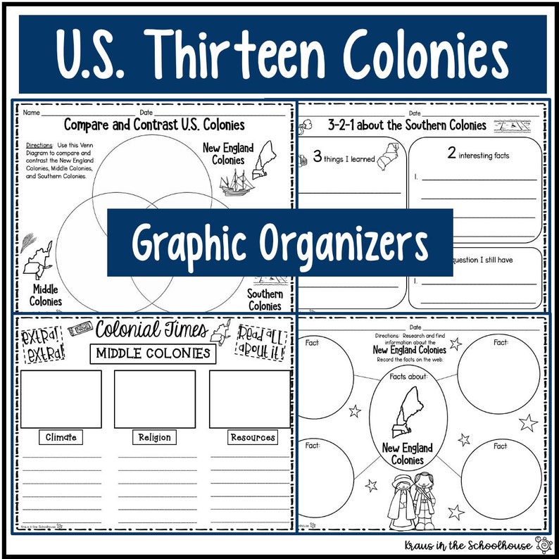 13 Colonies Printables | US History Activity Sheets | 13 Original ...