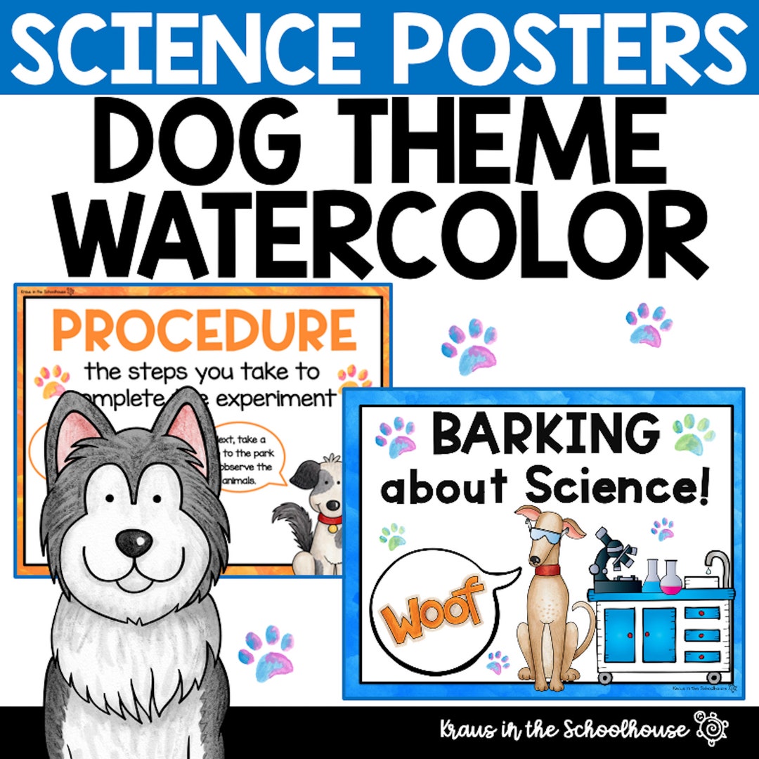 Dog Theme Science Posters | Dog Watercolor Theme Science Posters ...