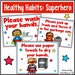 Healthy Habits Posters for Bulletin Boards | Superhero Theme Decor ...
