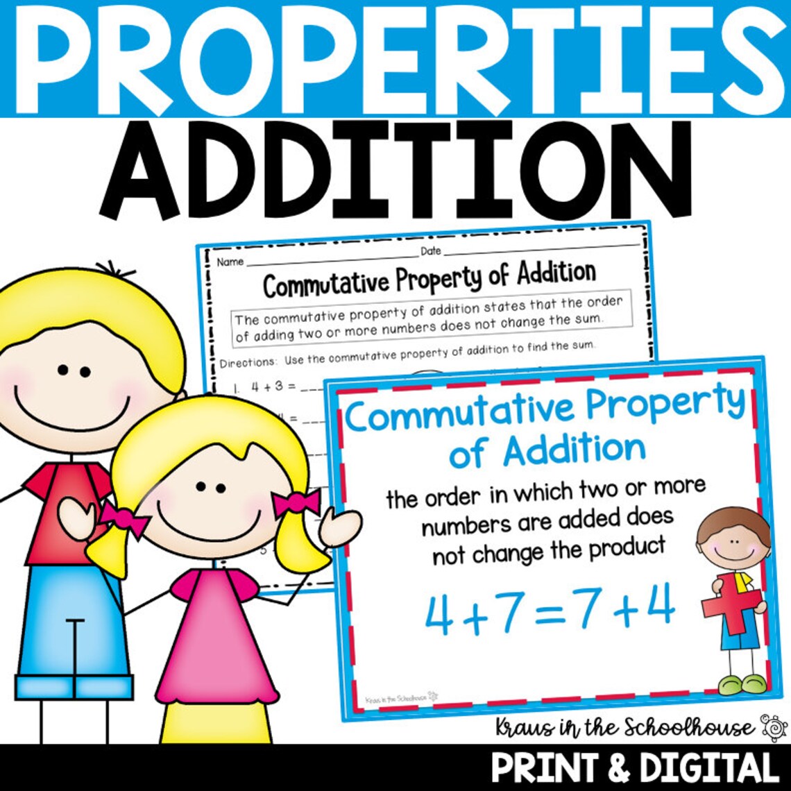 Properties of Addition Worksheets | Properties of Addition Printables ...