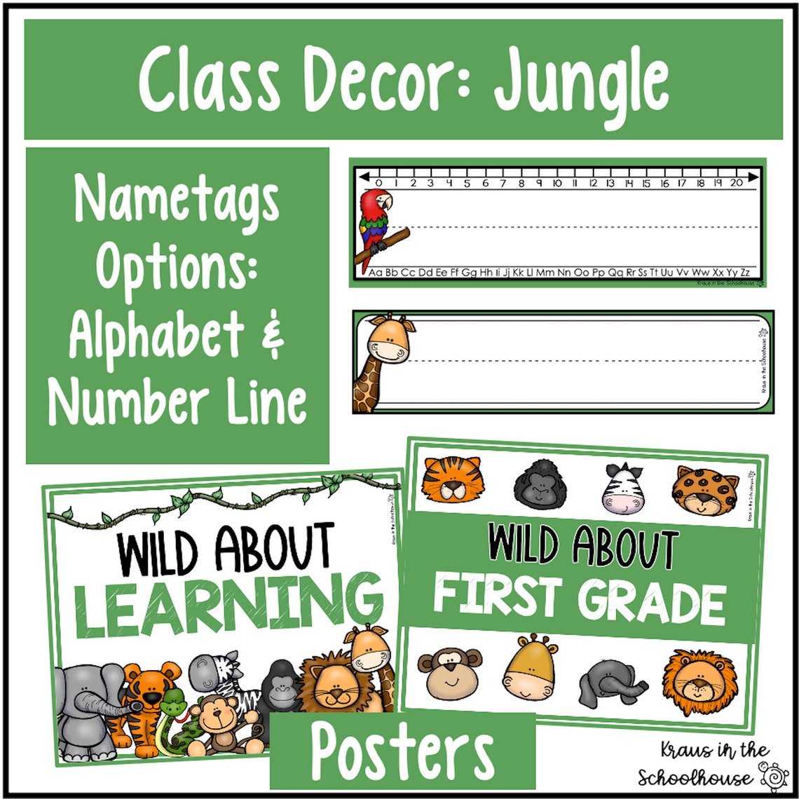 Jungle Theme Decor | Safari Theme Decor | Classroom Decor | Bulletin ...