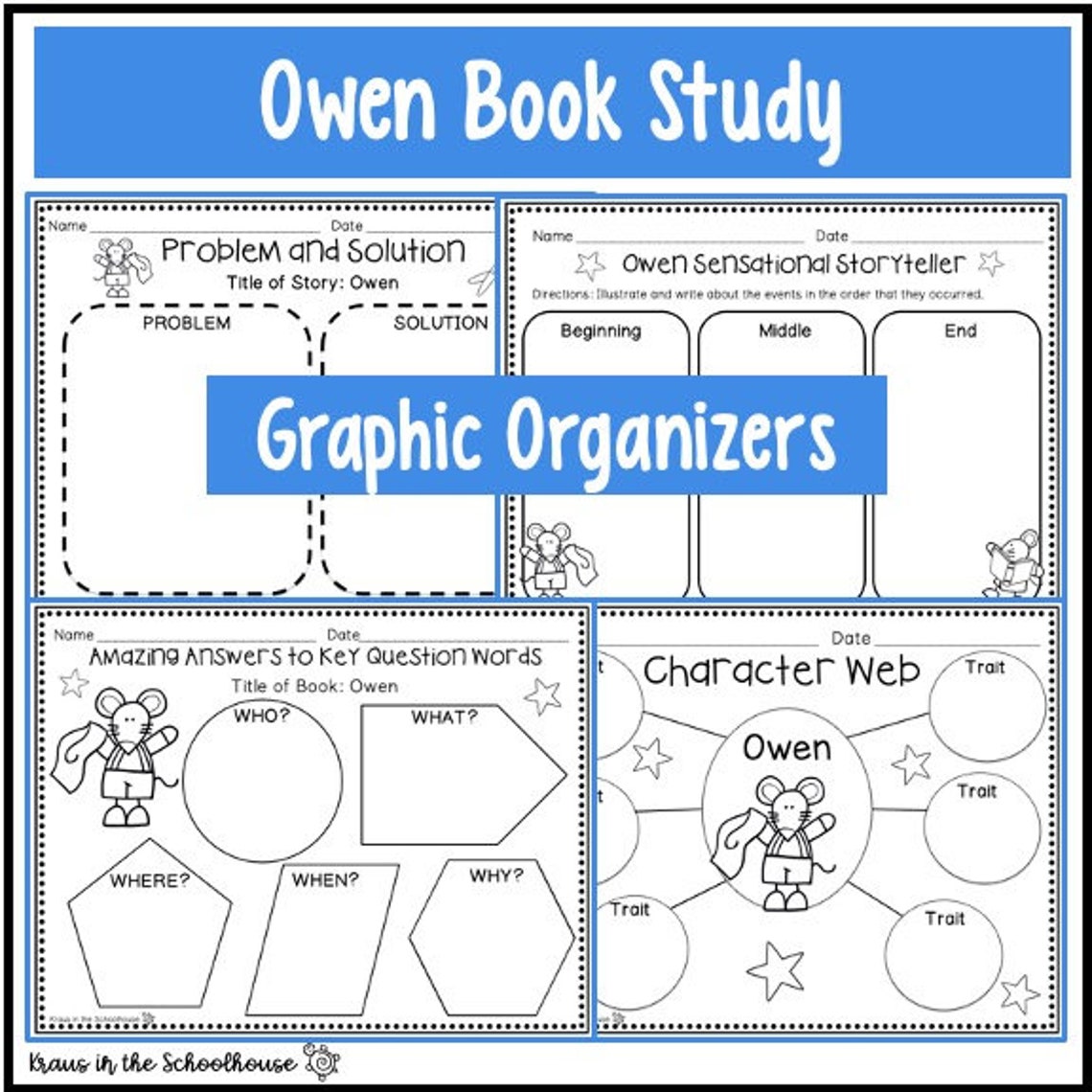 Owen Printables | Owen Worksheets | Owen Activity Sheets | Kevin Henkes ...
