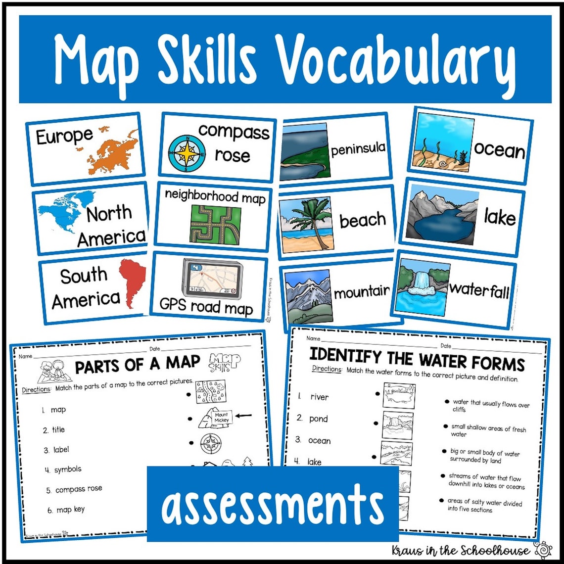 Map Skills Activities | Maps and Globes | Landforms | Continents and ...