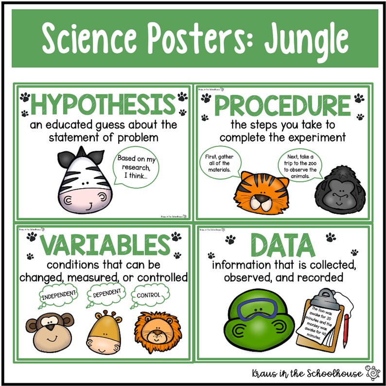 Jungle Theme Science Posters | Safari Theme Science Posters ...