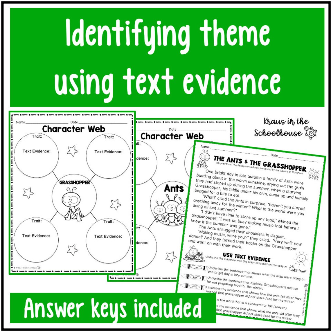 The Ants and the Grasshopper Printables | Aesop's Fables Printables ...