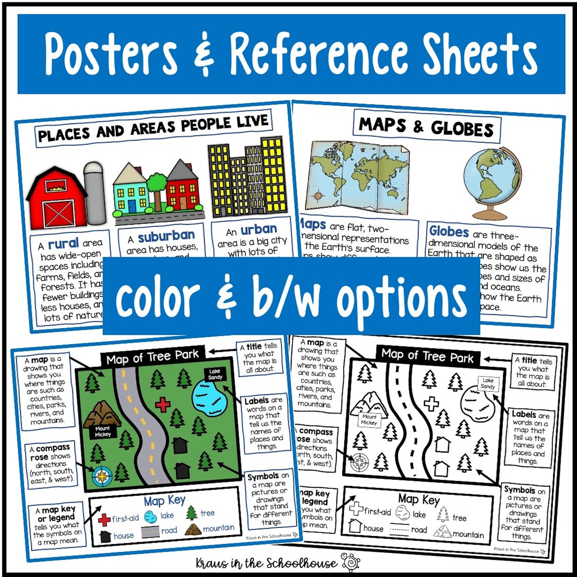 Map Skills Activities | Maps and Globes | Landforms | Continents and ...