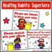 Healthy Habits Posters for Bulletin Boards | Superhero Theme Decor ...