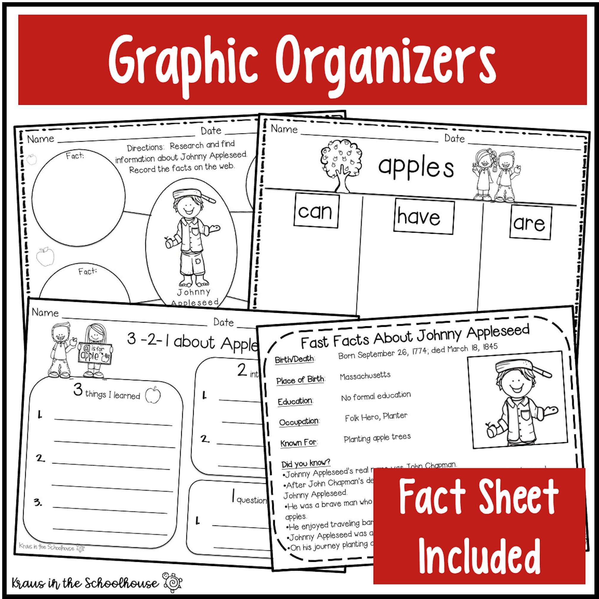 Apple Unit | Johnny Appleseed | Fall Activities for Kids | Apple Life ...