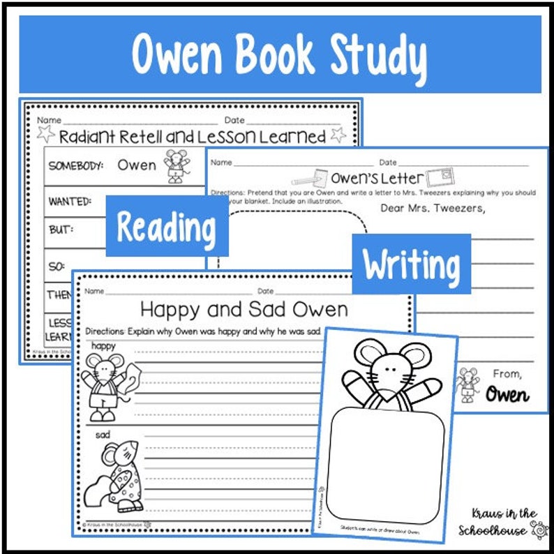 Owen Printables | Owen Worksheets | Owen Activity Sheets | Kevin Henkes ...