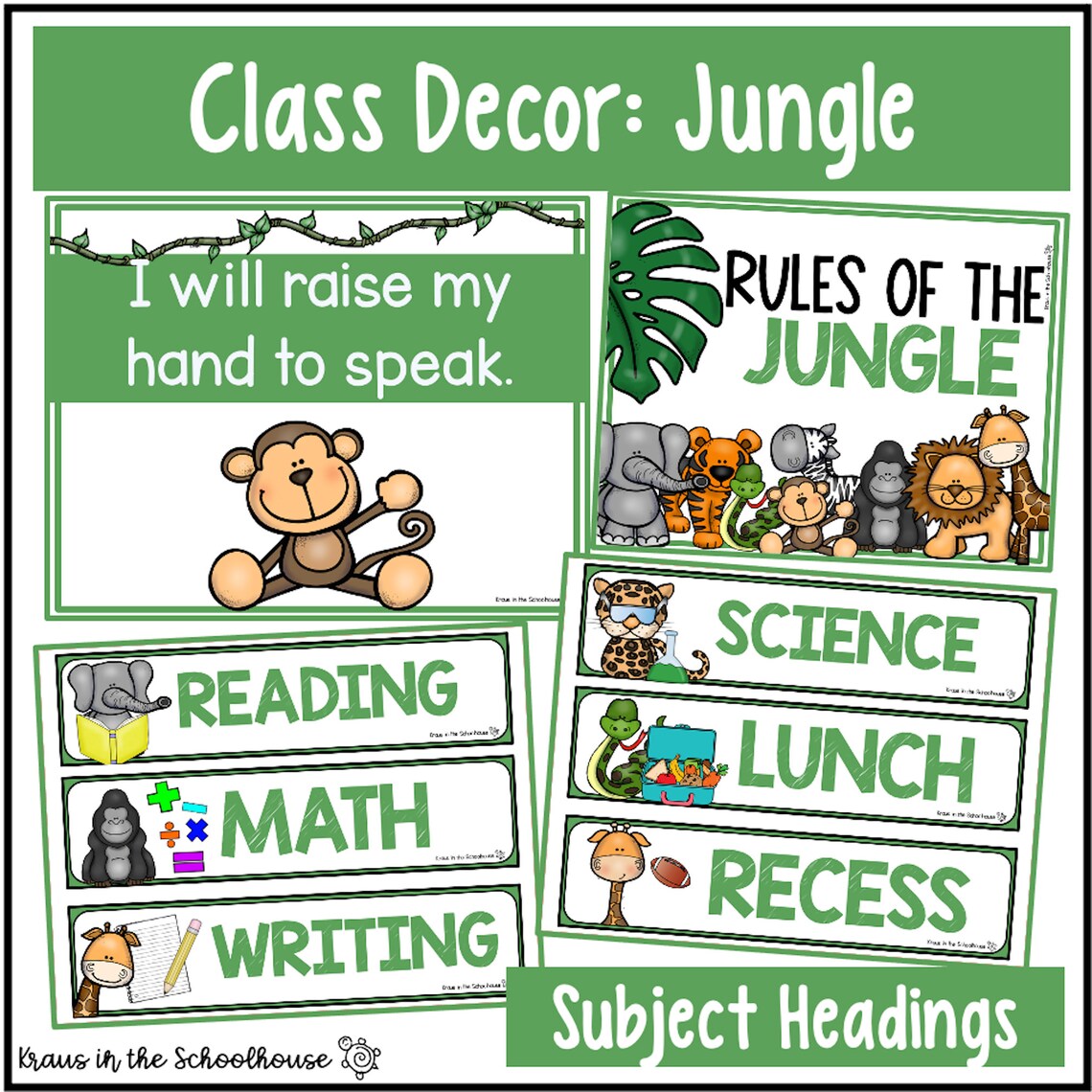 Jungle Theme Decor | Safari Theme Decor | Classroom Decor | Bulletin ...