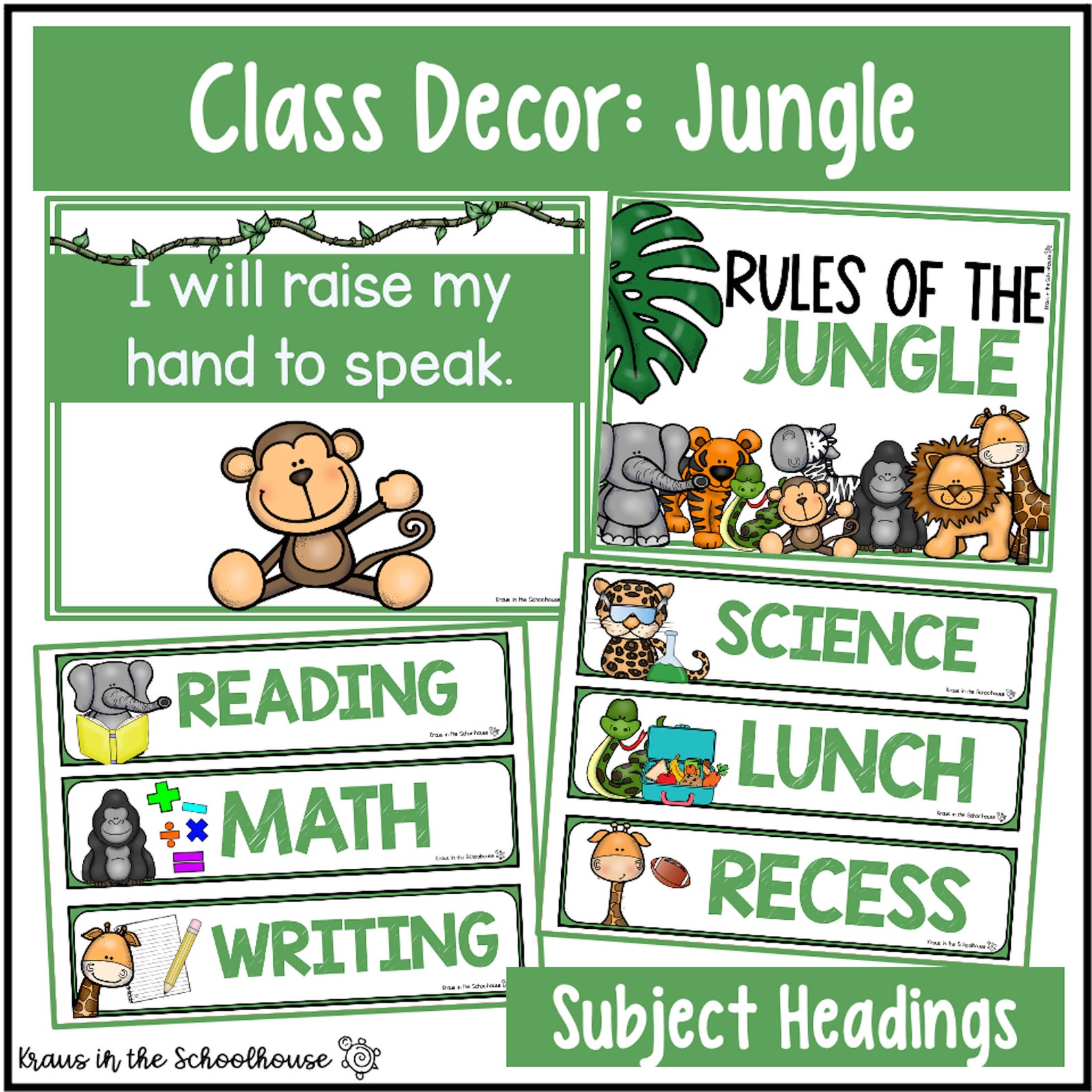 Jungle Theme Decor | Safari Theme Decor | Classroom Decor | Bulletin ...
