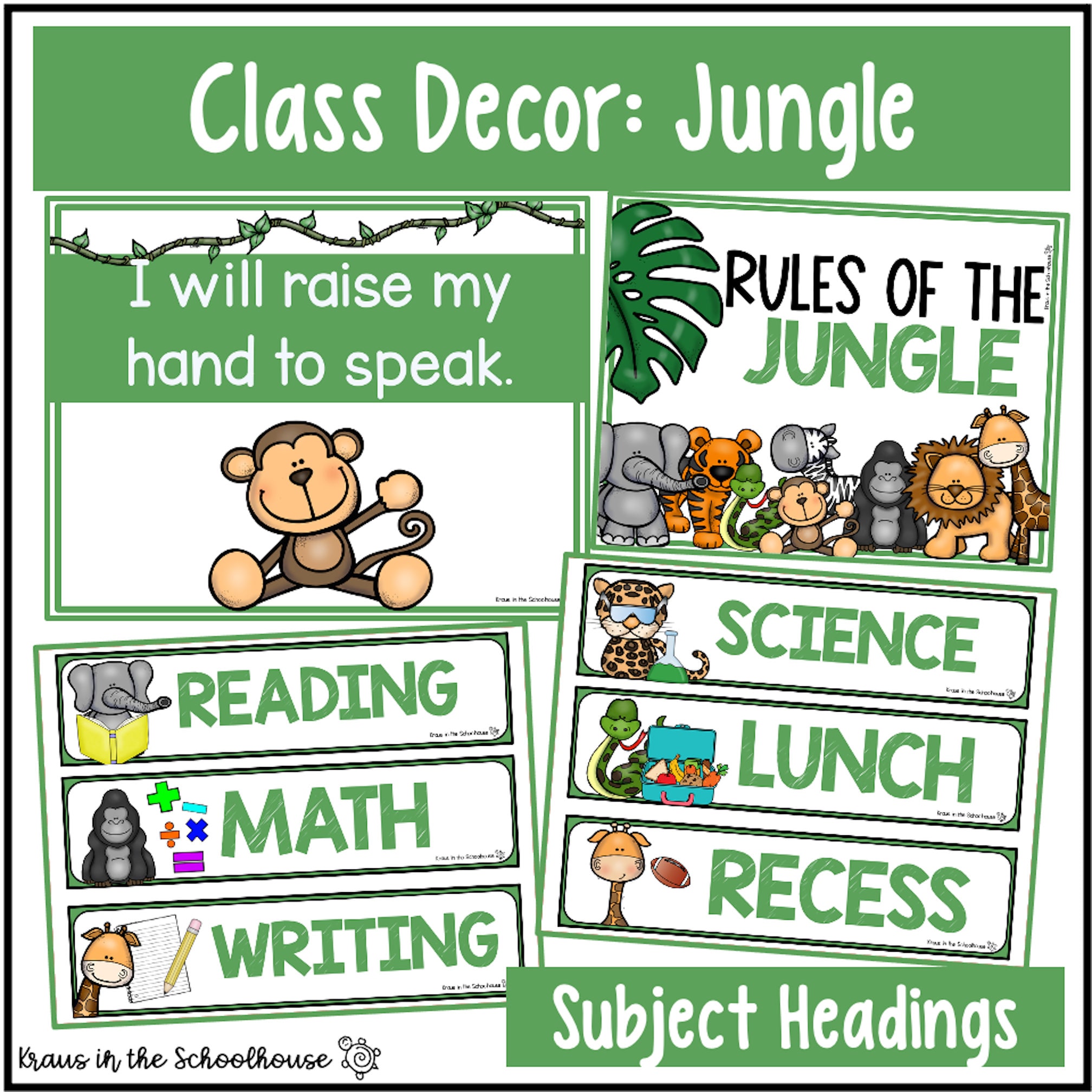 Jungle Theme Decor | Safari Theme Decor | Classroom Decor | Bulletin ...