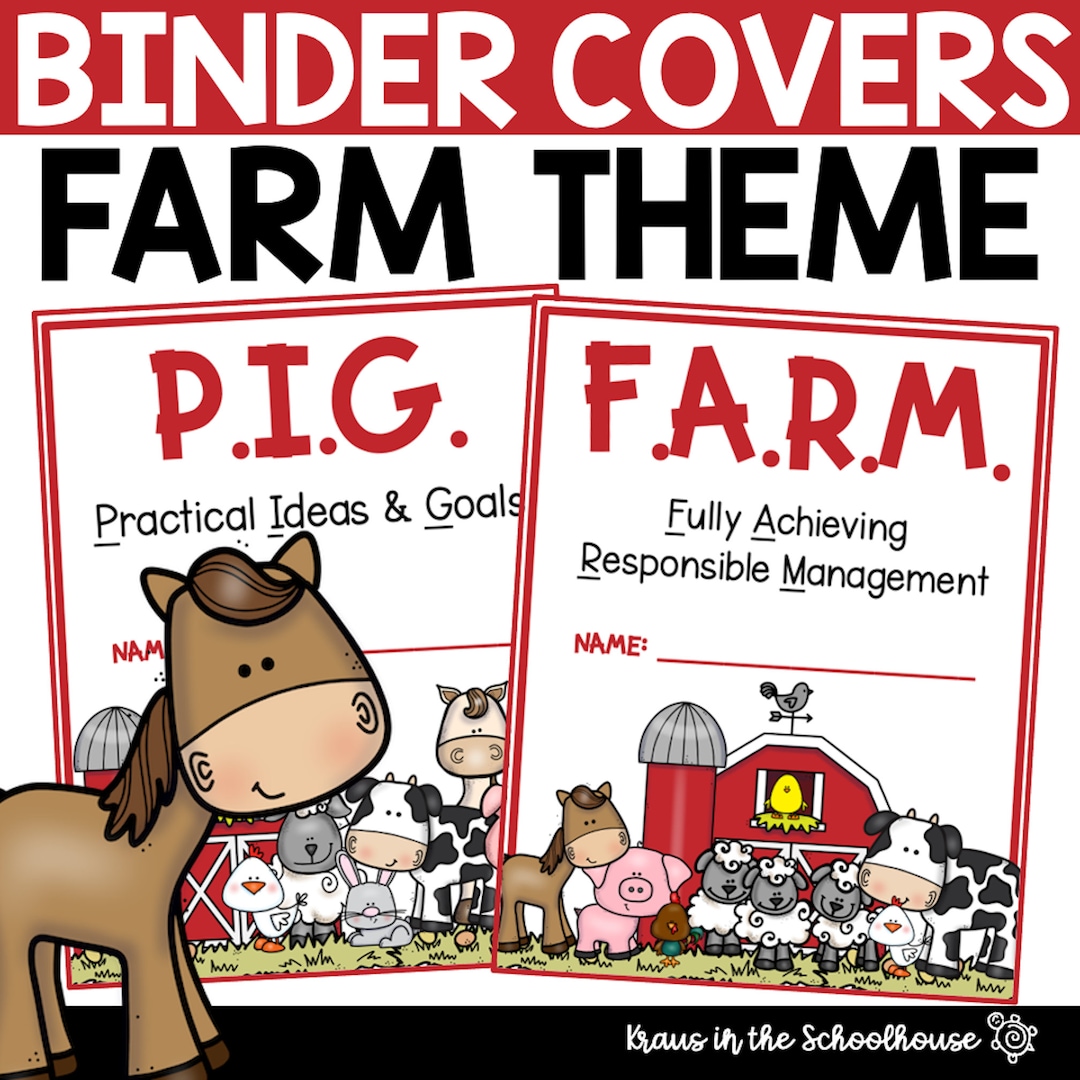 Farm Theme Binder Covers | Farm Decor | Classroom Management | Parent ...