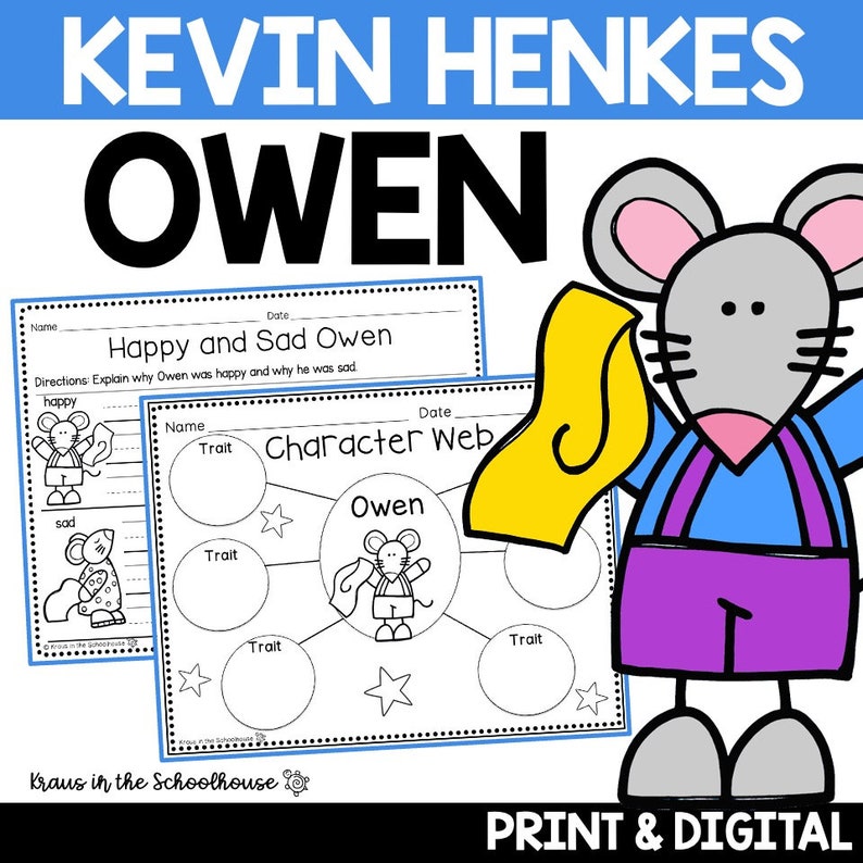 Owen Printables | Owen Worksheets | Owen Activity Sheets | Kevin Henkes ...