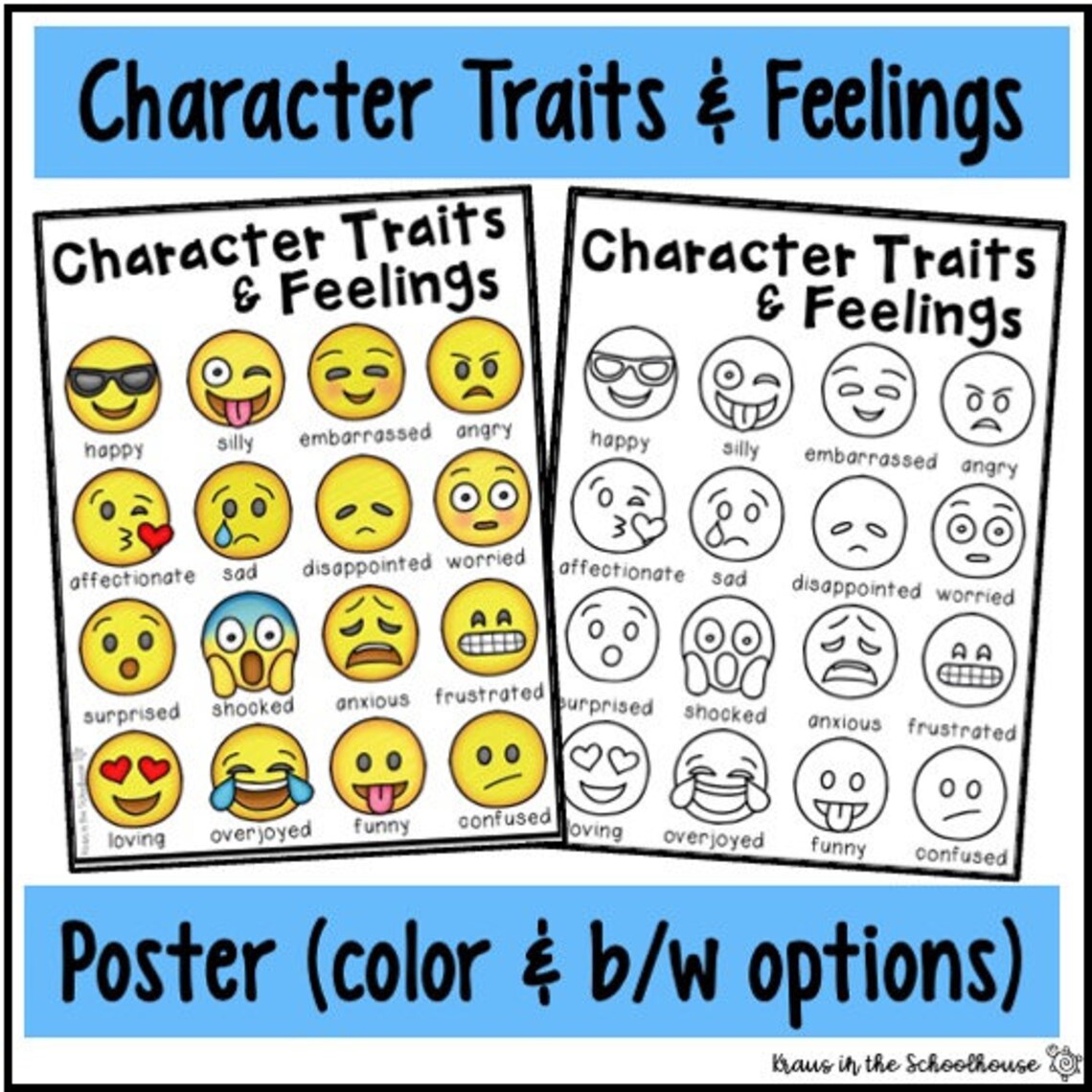 Character Traits Printables | Character Feelings Worksheets | Emoji ...