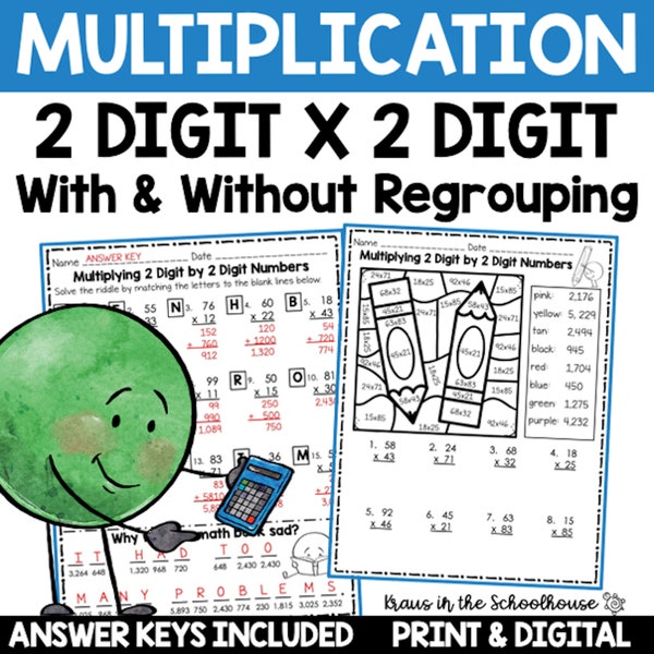 Multiplication Worksheet - Etsy