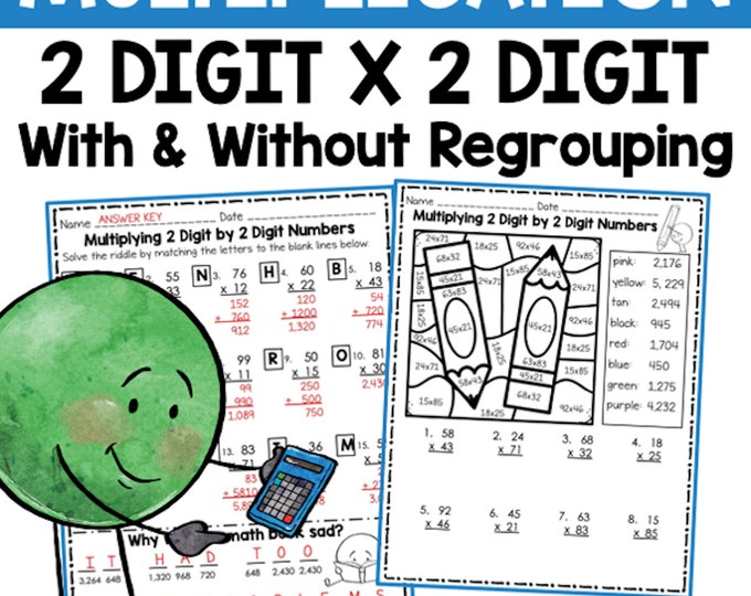10 Printable Double Digit Multiplication Worksheets: 2-digit Practice ...