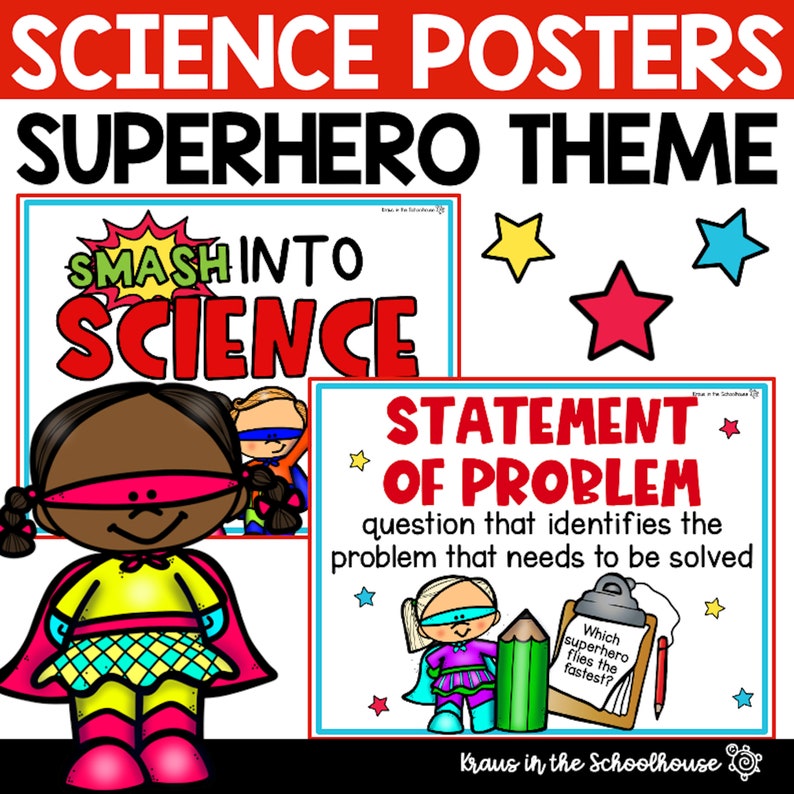 Superhero Theme Science Posters | Scientific Method Posters | Bulletin ...