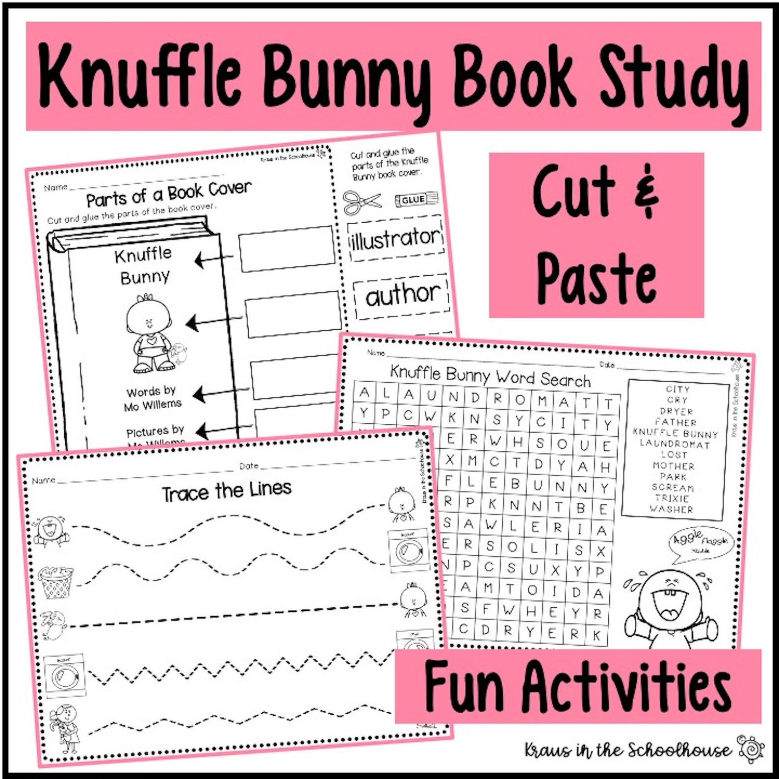 Knuffle Bunny Book Study | Mo Willems Author Study | Knuffle Bunny ...