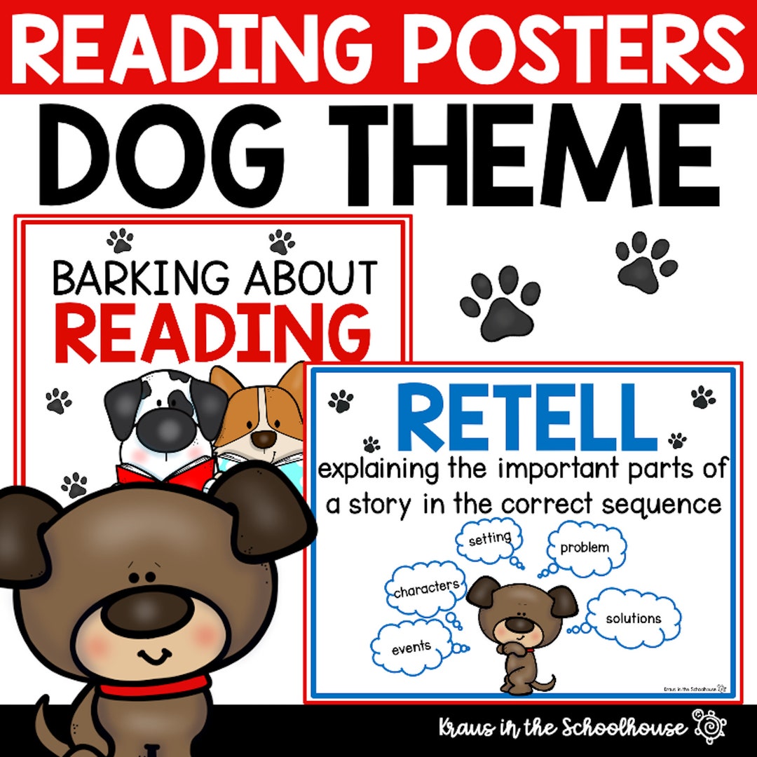 Dog Theme Reading Posters | Reading Comprehension Posters | Bulletin ...