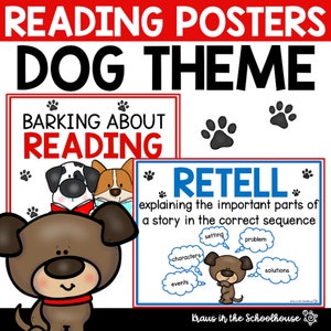Dog Theme Reading Posters | Reading Comprehension Posters | Bulletin ...