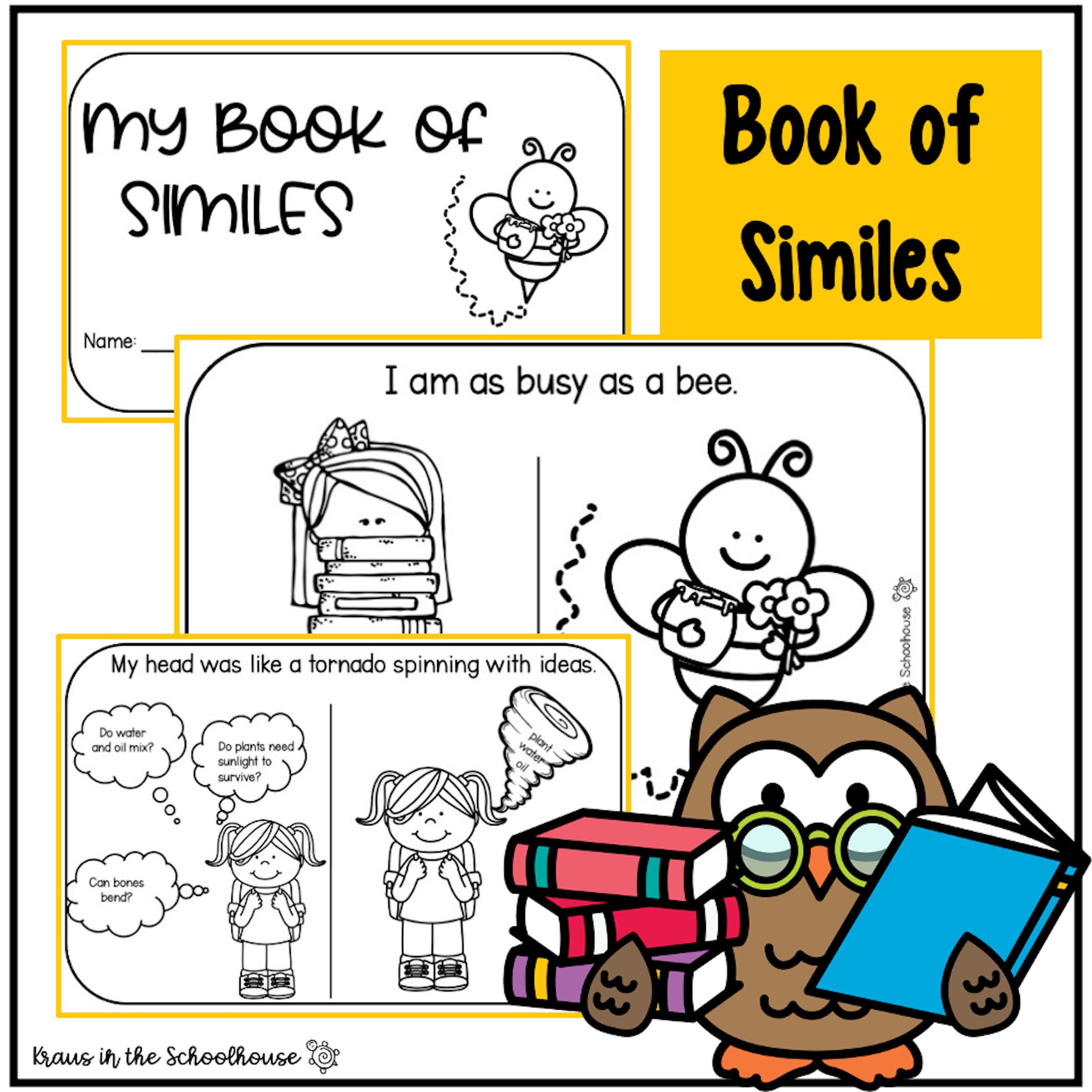 Similes | Figurative Language | Similes Activities | Similes Worksheets ...
