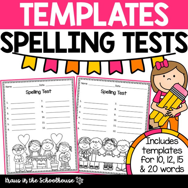 Spelling Tests | Spelling Test Templates | Spelling Tests for 10, 12 ...