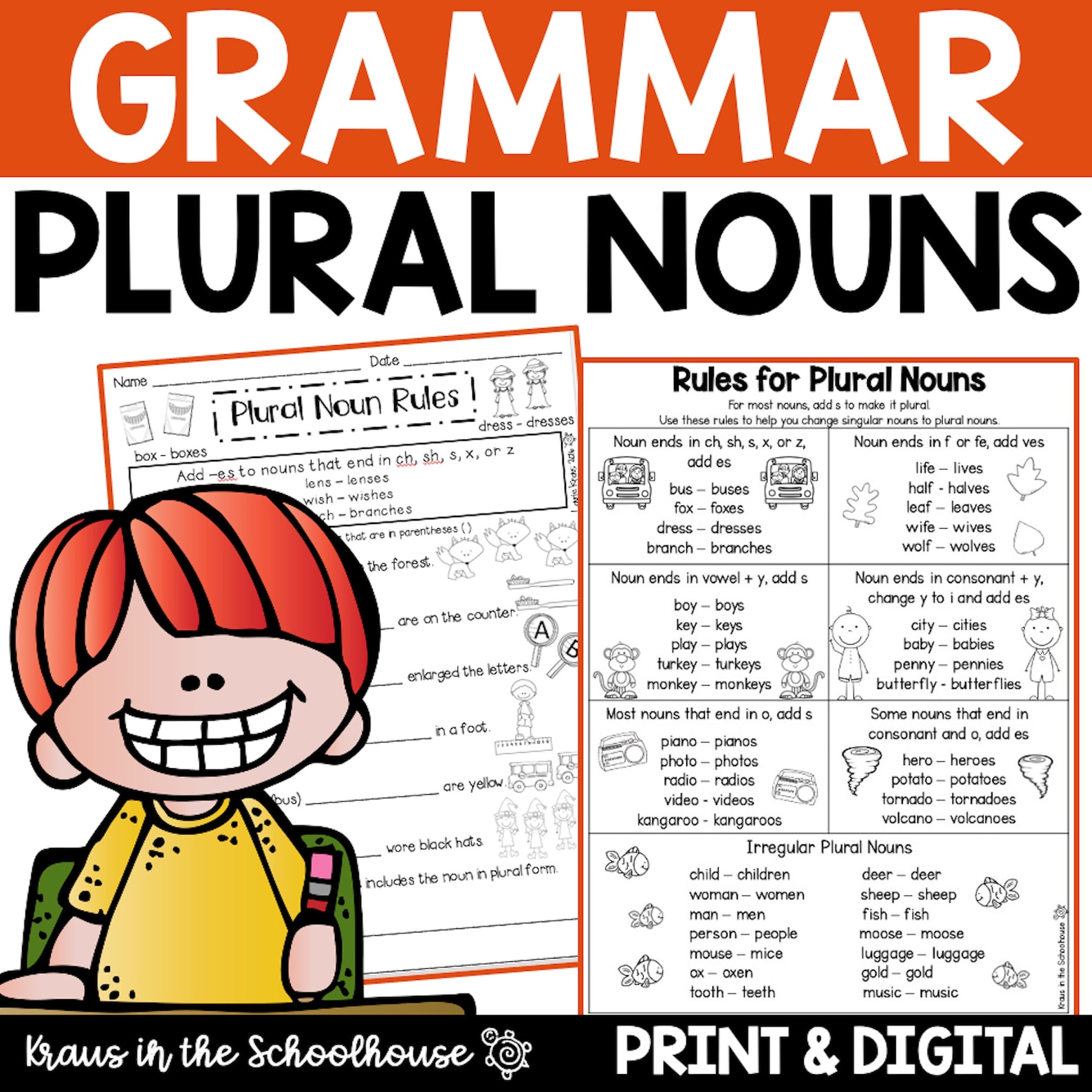 Plural Nouns Activities | Plural Nouns Worksheets | Plural Nouns ...