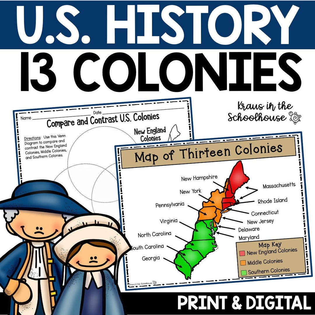 13 Colonies Printables | US History Activity Sheets | 13 Original ...
