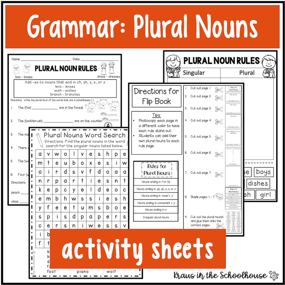 Plural Nouns Activities | Plural Nouns Worksheets | Plural Nouns ...