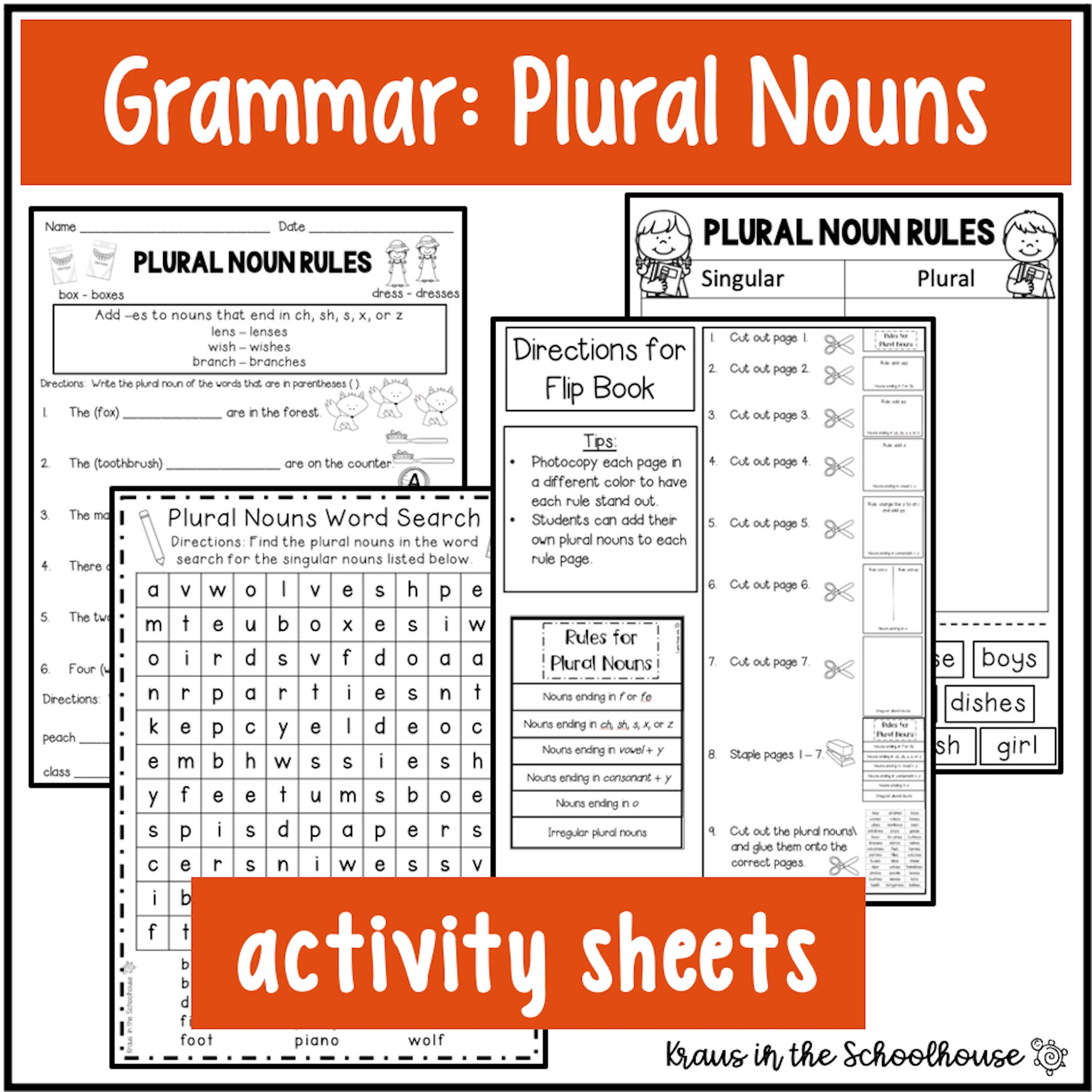 Plural Nouns Activities | Plural Nouns Worksheets | Plural Nouns ...