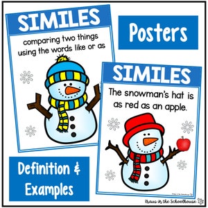 Winter Similes | Similes Printables | Similes Activity Sheets | Similes ...