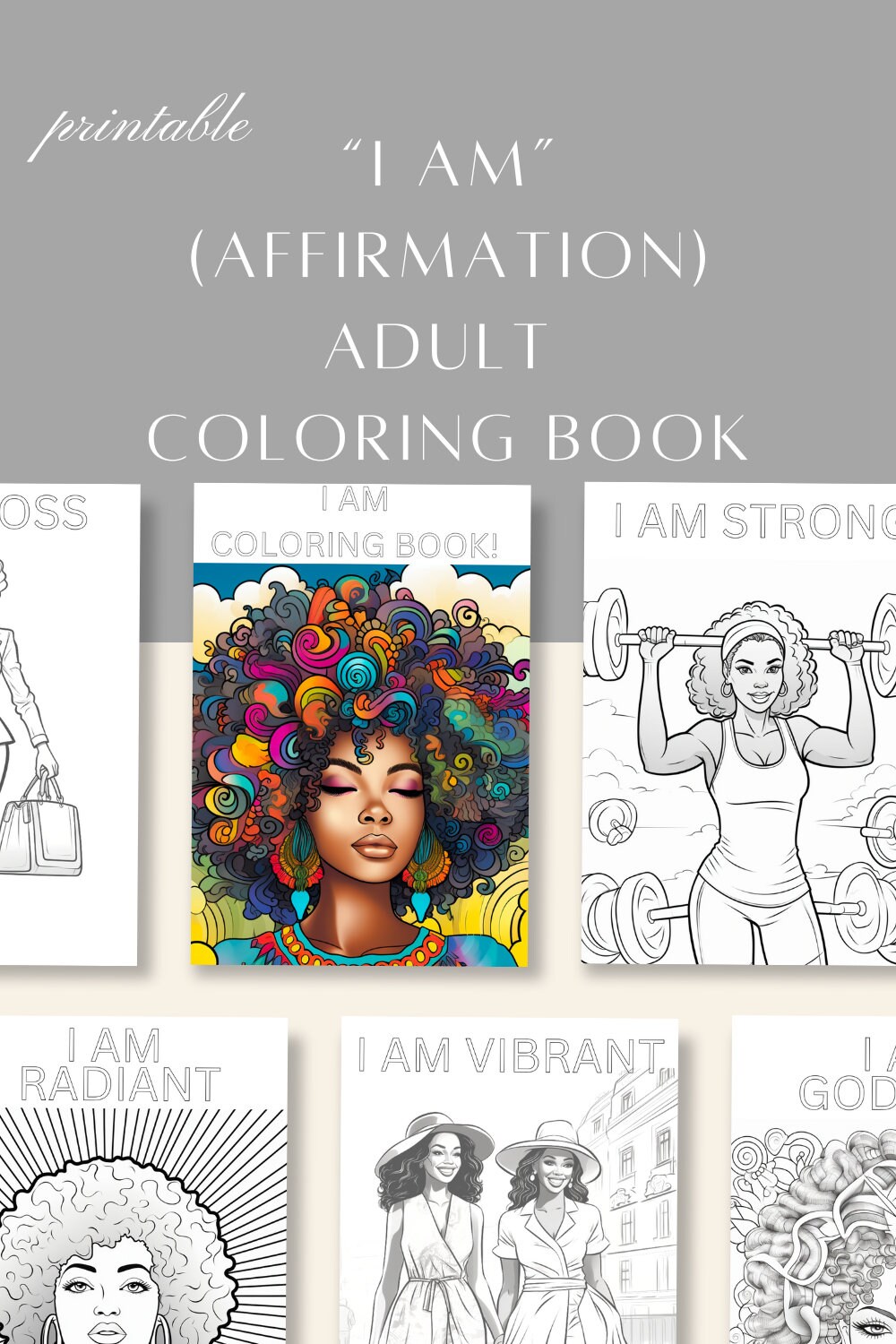 I AM... Affirmation Adult Coloring Book - Etsy