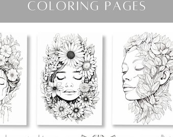 Adult Coloring Book Printable Coloring Pages Relaxation Coloring Stress ...