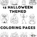 Instant Download - 12 Halloween Coloring Pages for All Ages With A ...