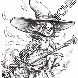 Instant Download - 12 Halloween Coloring Pages for All Ages With A ...