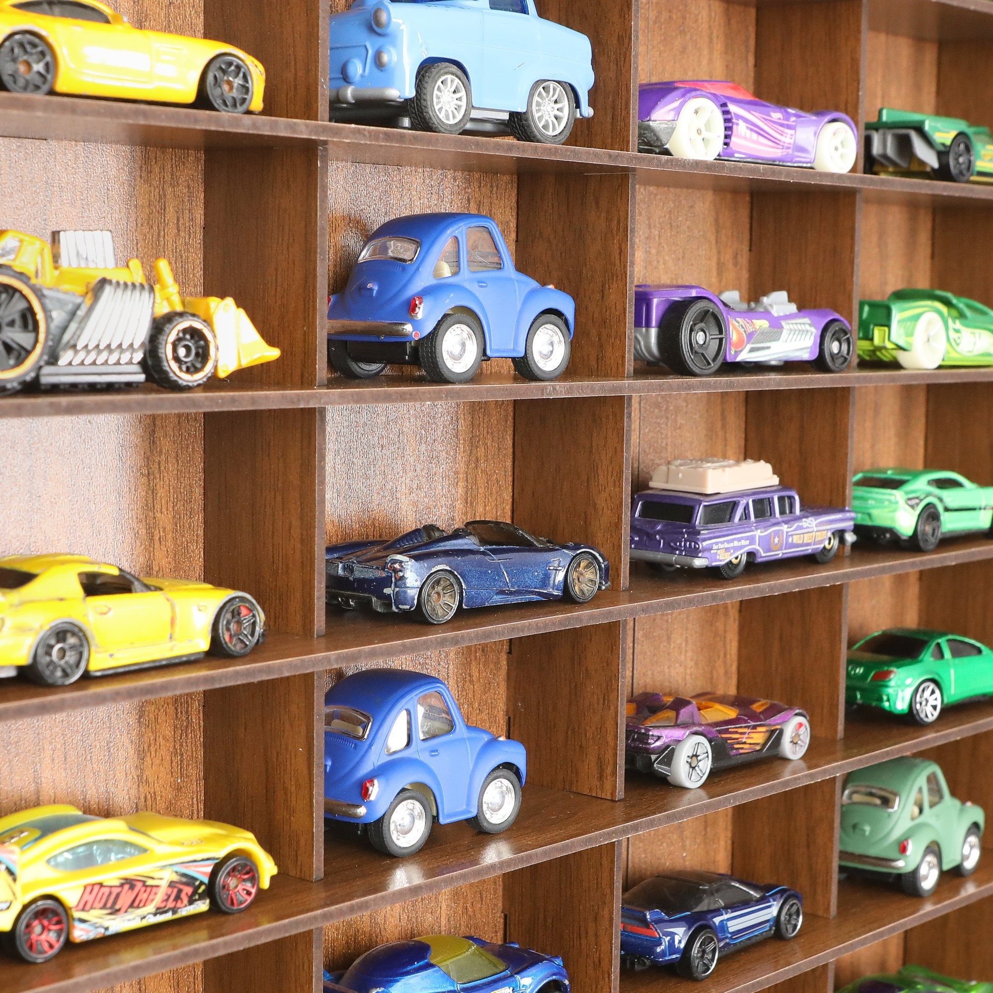 1:64 Toy Car Wall Shelf, Hotwheels, Matchbox Compatible Display Case ...